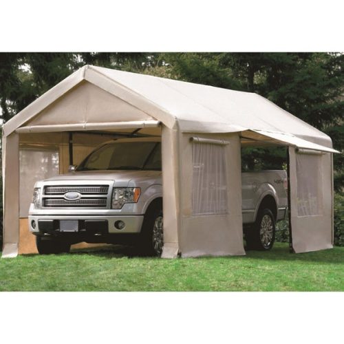 10′ X 20′ Polyethylene Cover Steel Frame Canopy w/ Doors & Windows ...