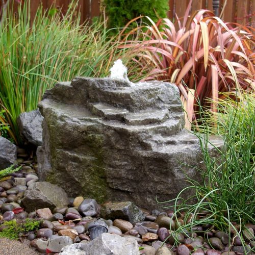 Liquid Art Mountain Spring Pondless 24″ Tall Bubbler Fountain Kit ...